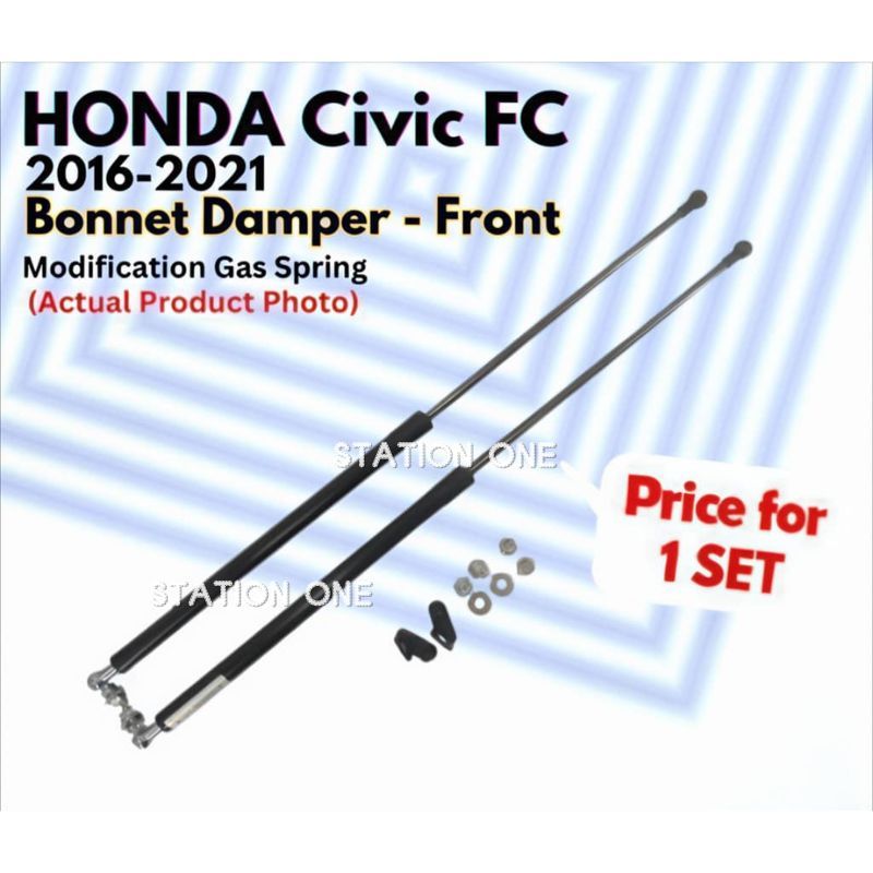 Honda Civic FC1 FC (2016-2021) Front Bonnet Hood Lifter Damper Gas ...