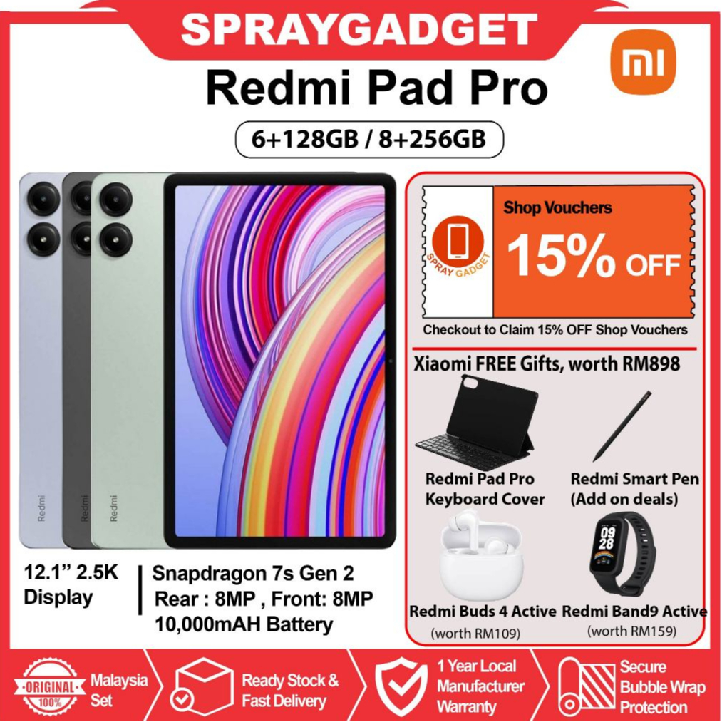[PROMO] Redmi Pad Pro WiFi l 5G (8GB+256GB) 12.1"inches 2.5K Display 🎁 ...