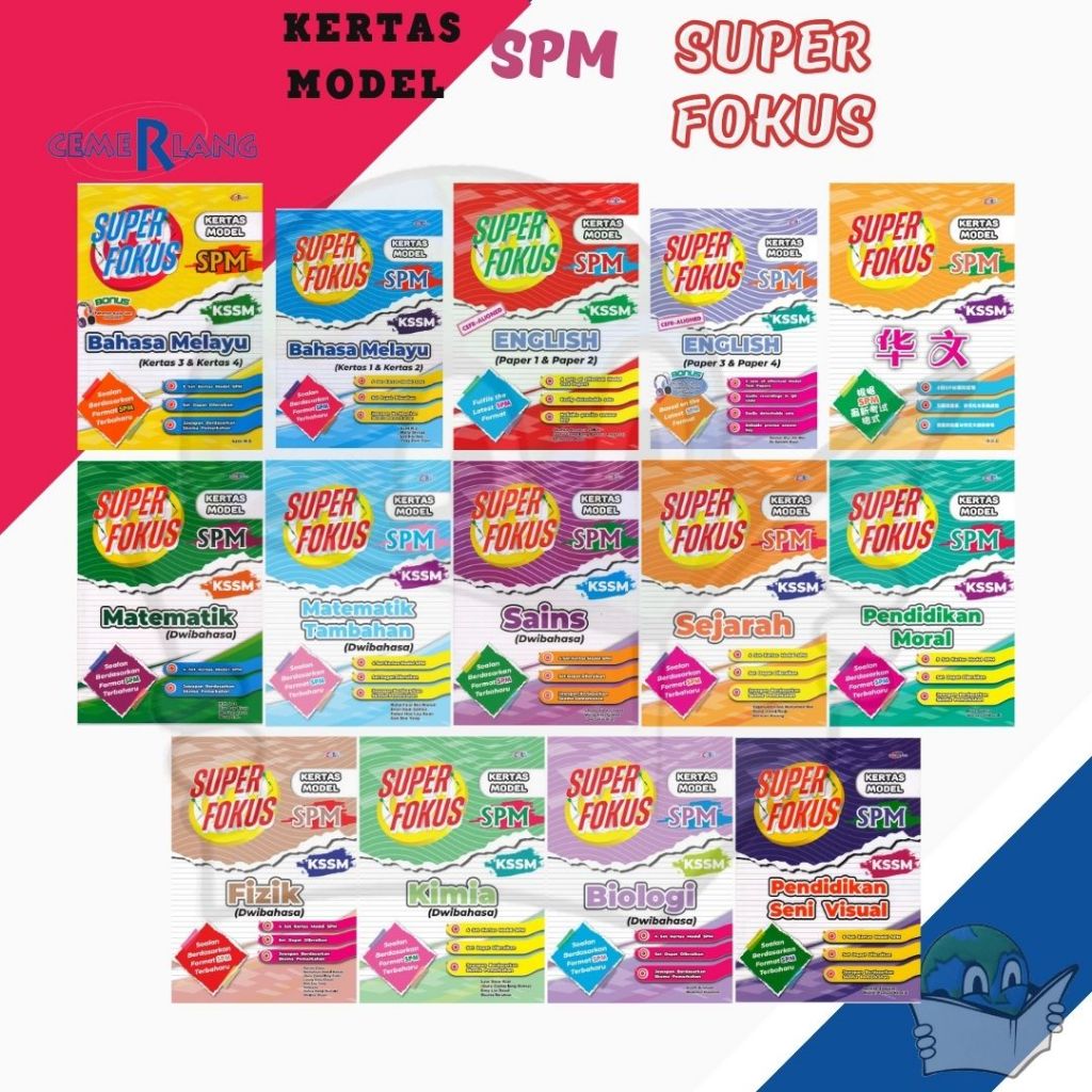 Buku Latihan Super Fokus Kertas Model SPM - BM/BI/BC/Mate/Sains/Sejarah ...