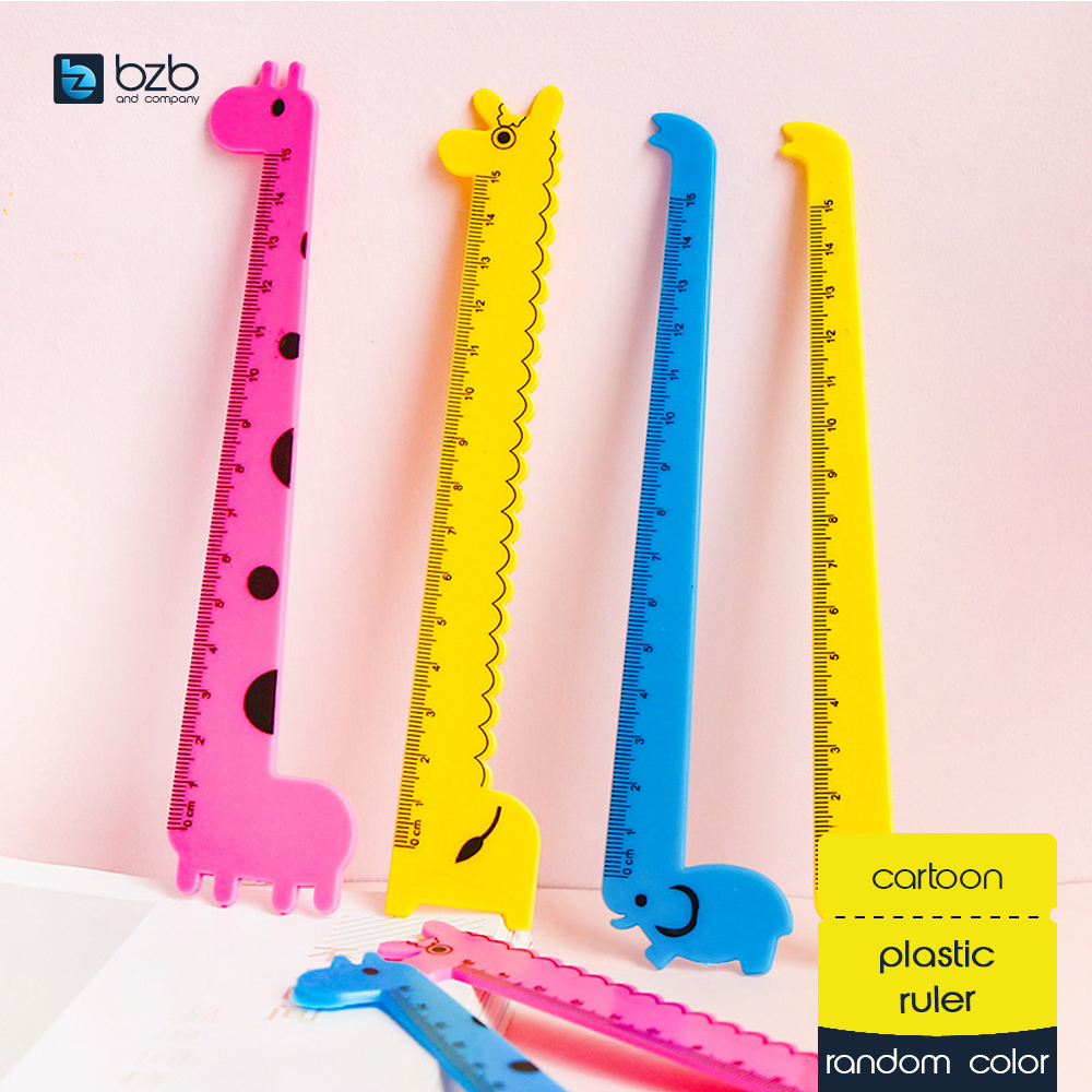 15cm Cute Cartoon Plastic Straight Ruler Animal Shape Kids Student ...