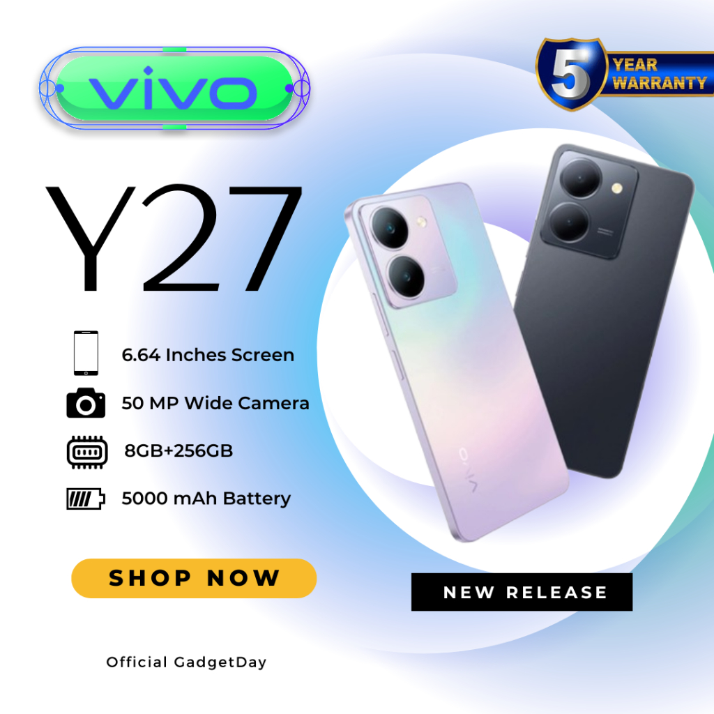 Big Sale 12 12 Vivo Y27 Smartphone 8gb Extended Ram 128gb Rom 5000mah