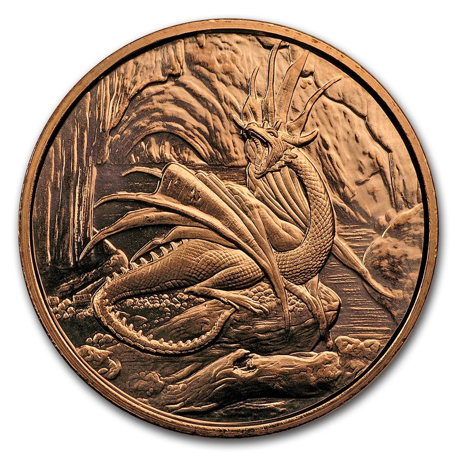 Nordic Creatures Series First of Five: Nidhoggr Dragon 1 oz .999 Fine ...