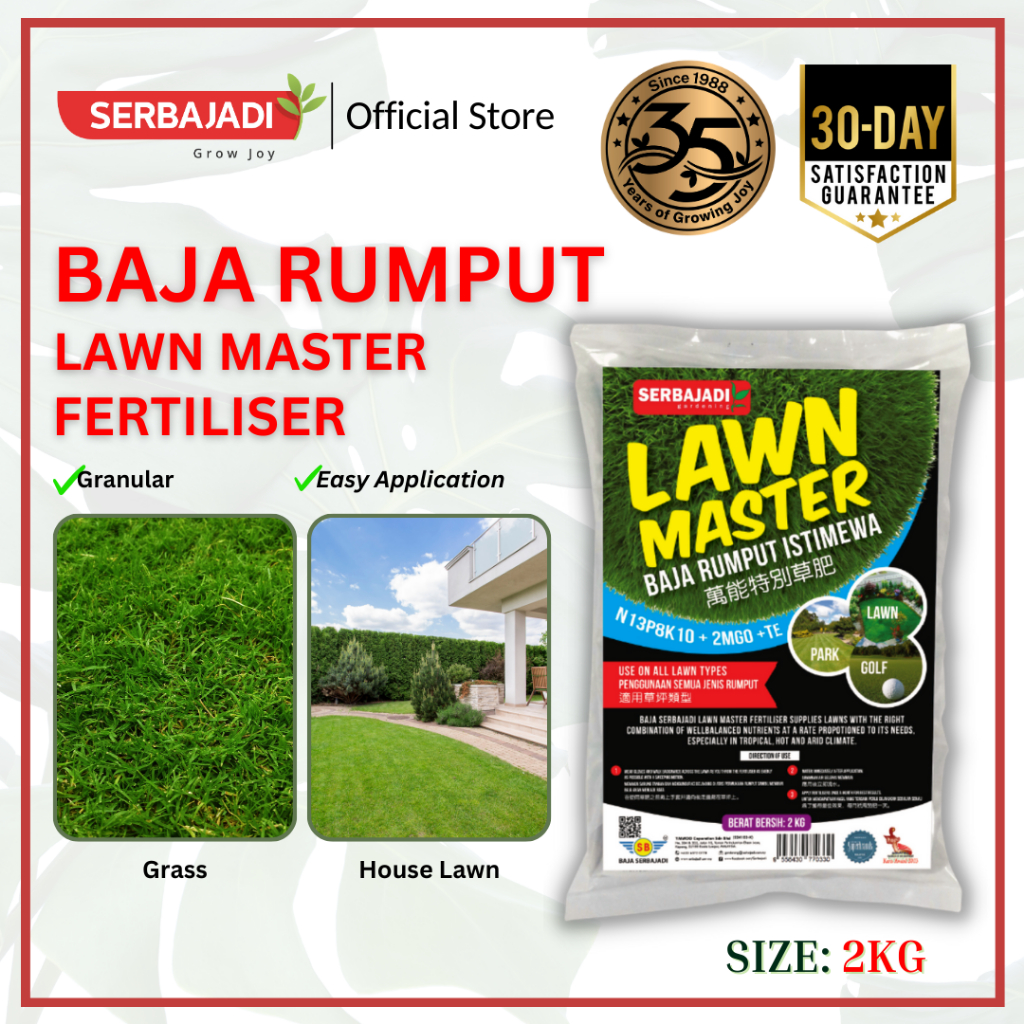Serbajadi Plantfood LawnMaster Special Lawn Fertiliser Baja Khas Untuk ...