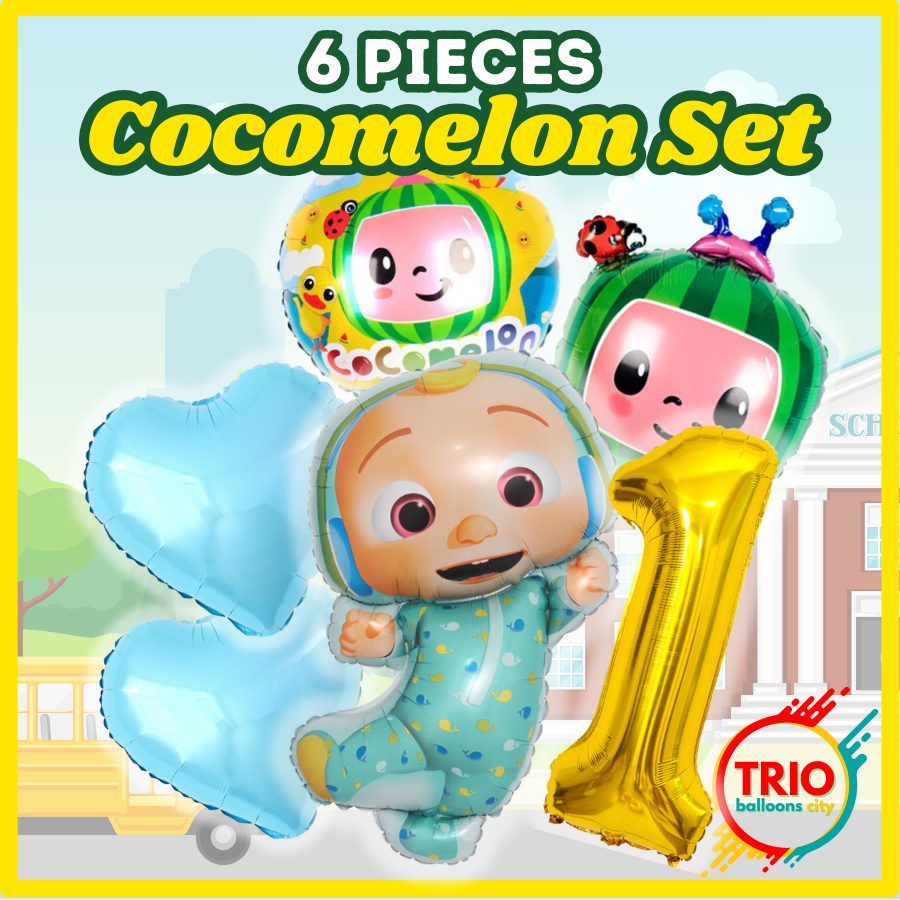 Cocomelon Theme Set Balloon With 32 Inch Foil Number | Shopee Malaysia