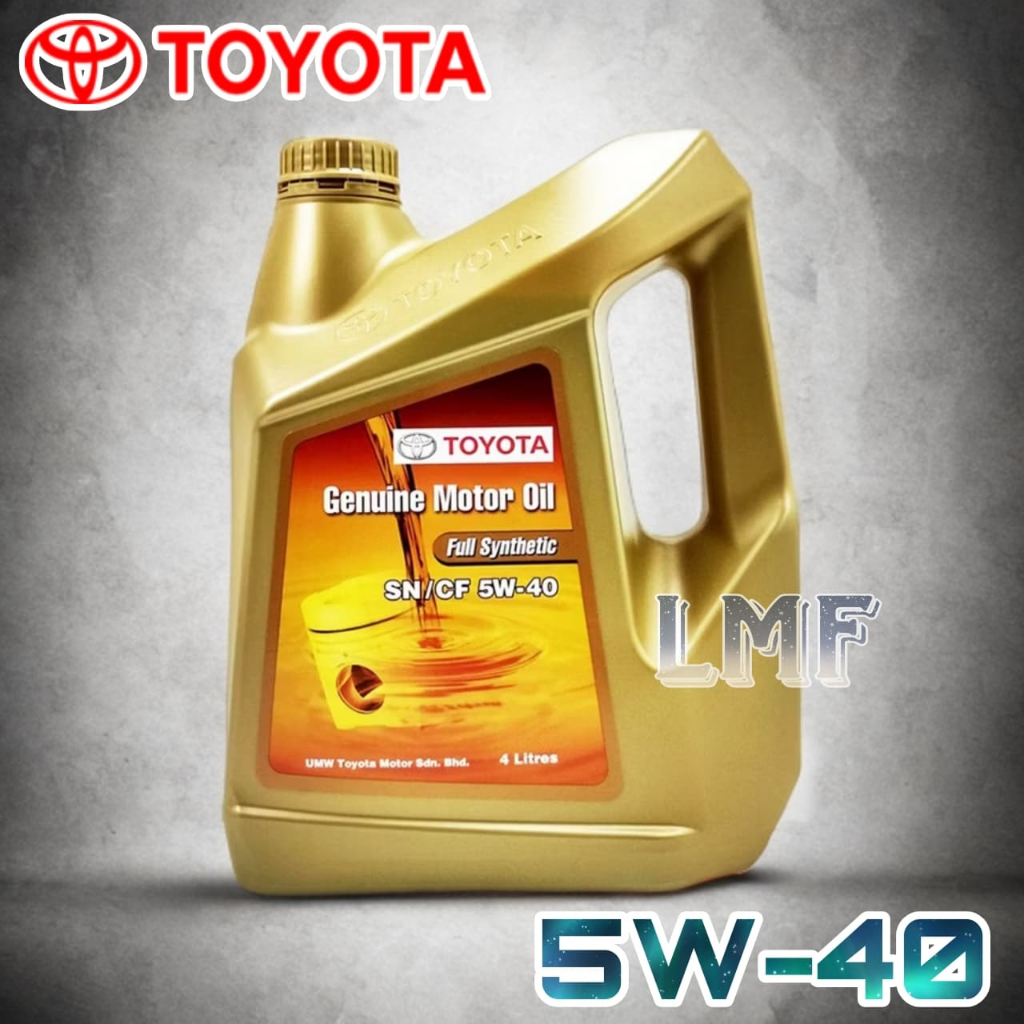 Toyota 5W40 (4 Liter) SN/CF Fully Synthetic Engine Oil - Altis, Estima ...