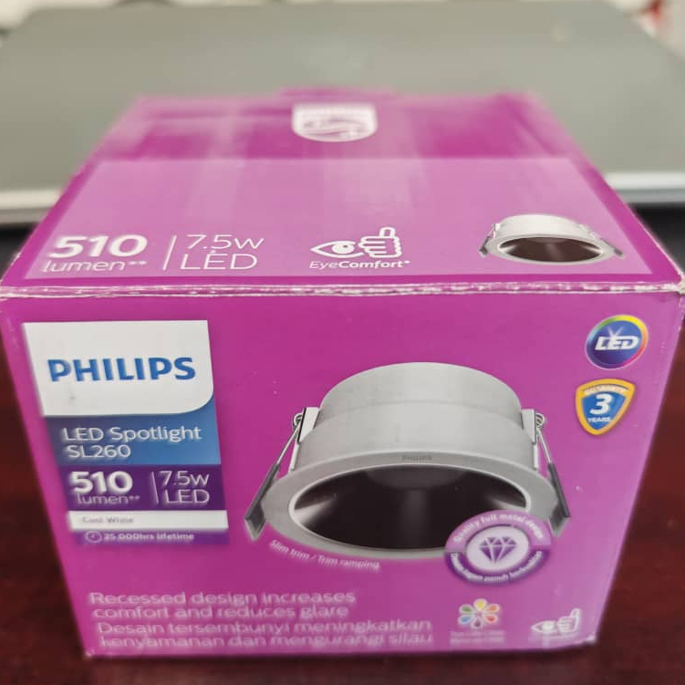 PHILIPS SL260 7.5W LED SPOTLIGHT DOWN LIGHT (510 LUMEN) | Shopee Malaysia