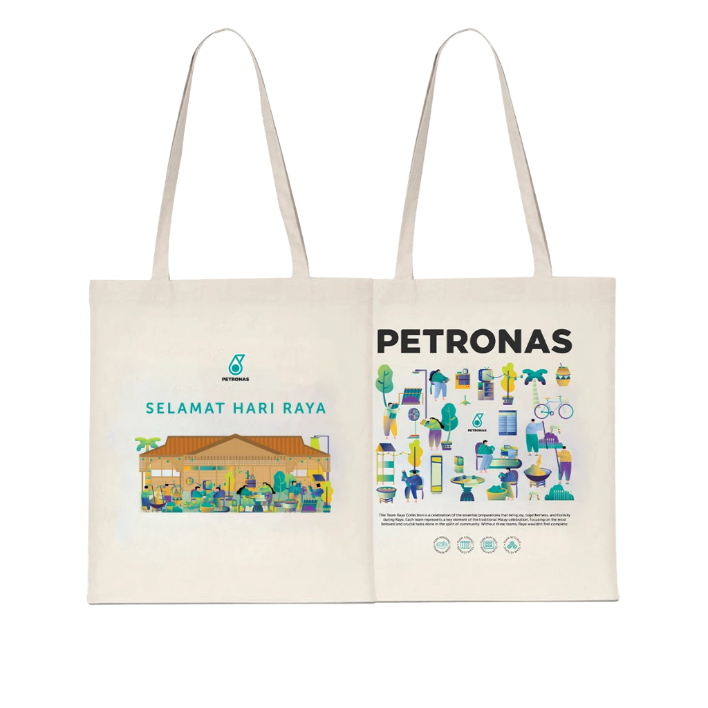 PETRONAS Raya 2025 Tote Bag - White | Shopee Malaysia