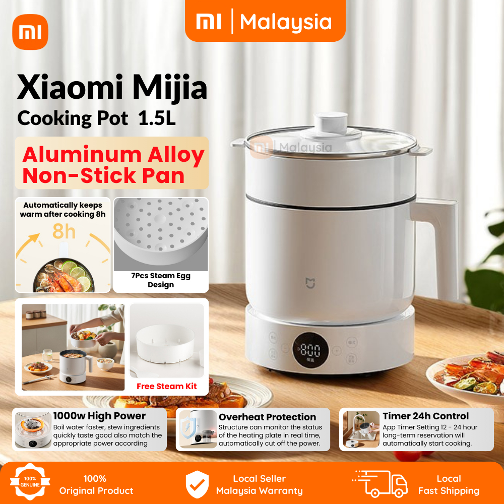 Xiaomi Mijia Multifunction Steamer Cooking Pot 1.5L Timer Pressure ...
