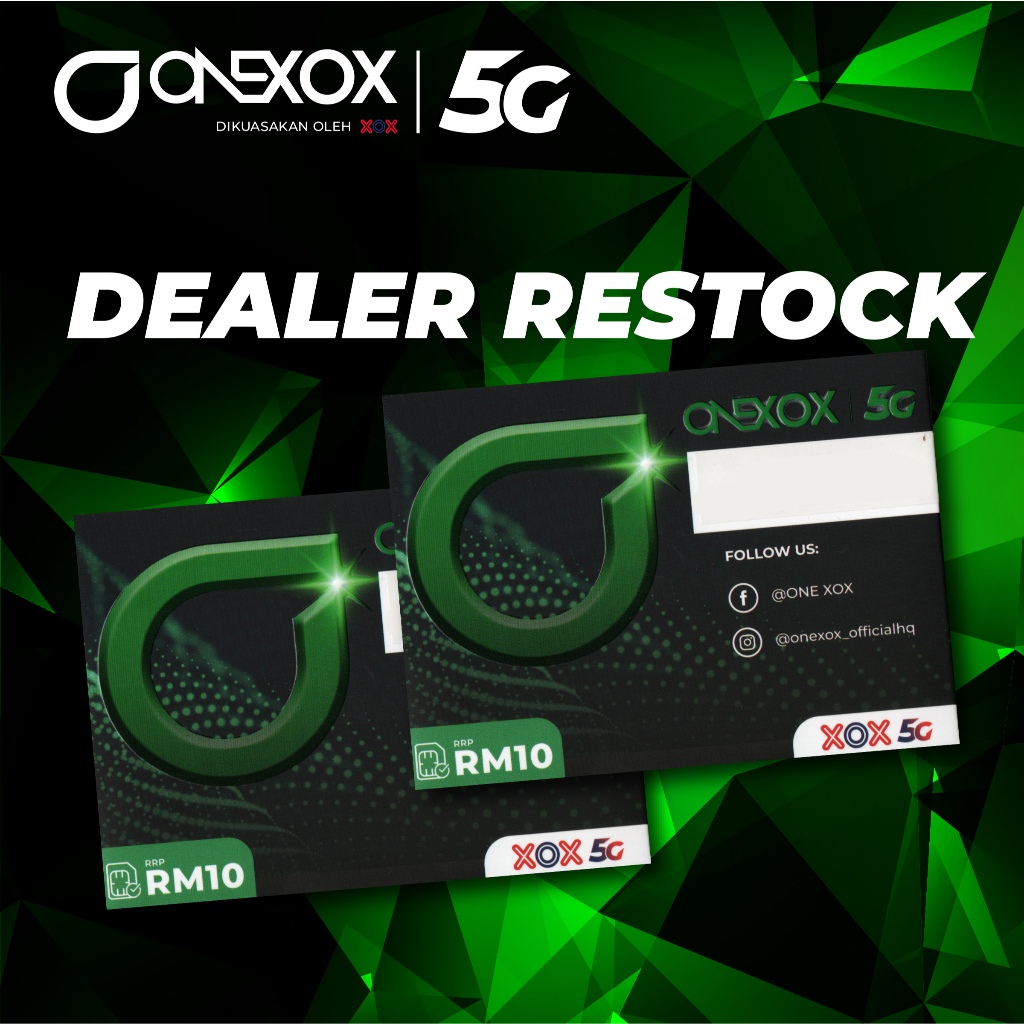 ONEXOX 5G Prepaid Sim Card RESTOCK DEALER | Shopee Malaysia