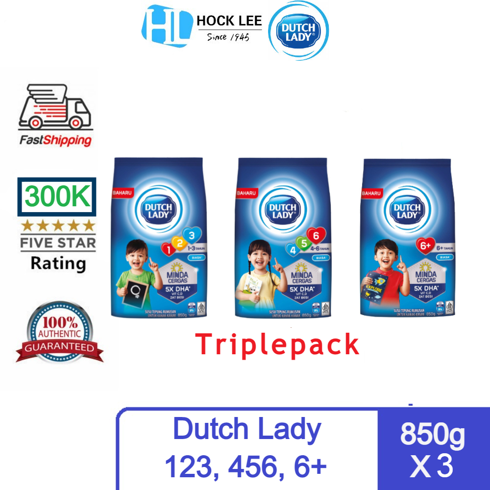 Dutch Lady 123 456 6+ 850g (TRIPLEPACK) | Shopee Malaysia