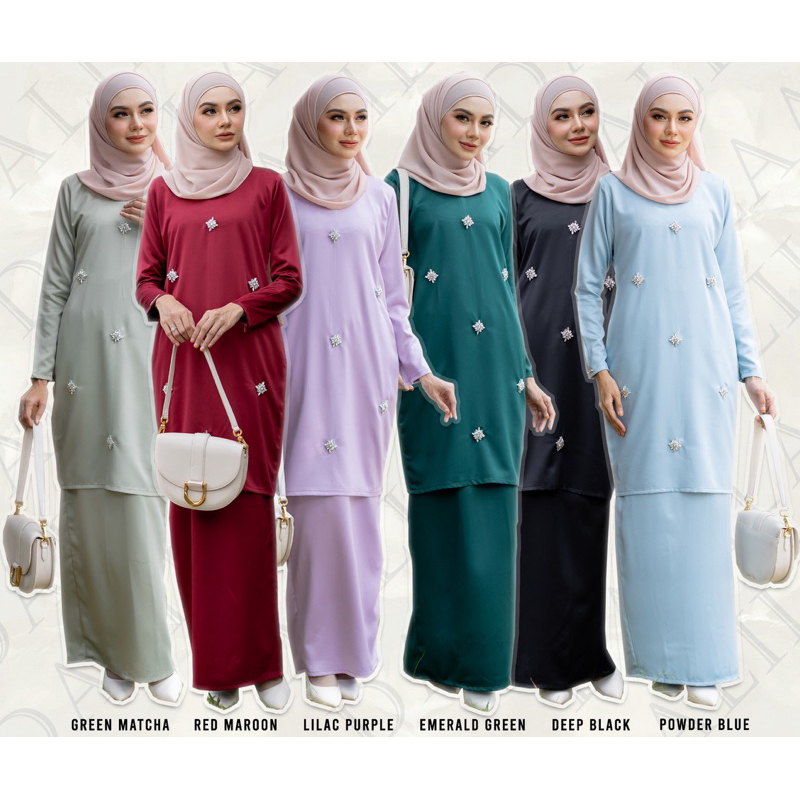 Dalila Kurung Moden Design Beads Manik | Shopee Malaysia