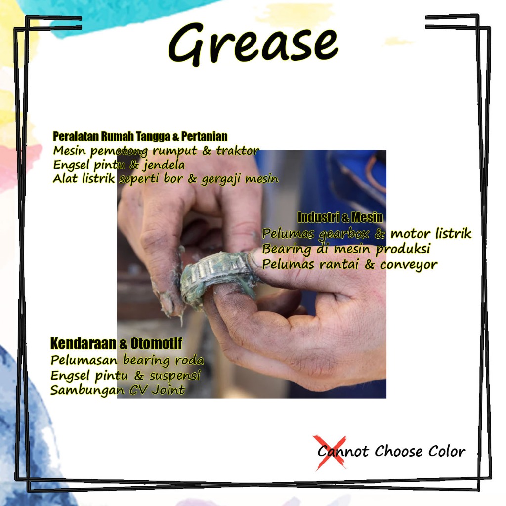 Gris Lubricant Lubes MINYAK Grease Ball Bearing Mesin rumput autogate pintu hinges ambang ...