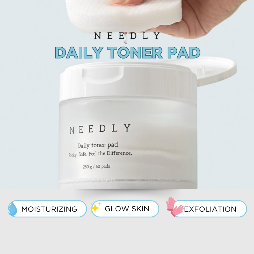 Needly Daily Toner Pad (60 sheets) - Mild exfoliating and hydrating ...