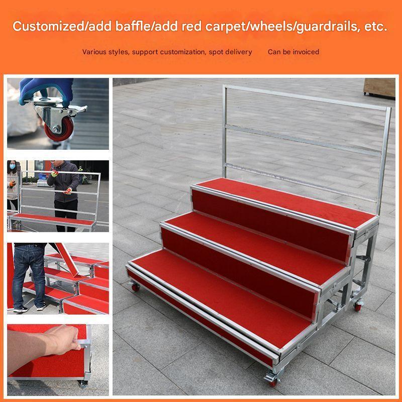 Choral stage steps, three levels, movable folding stage steps, school ...