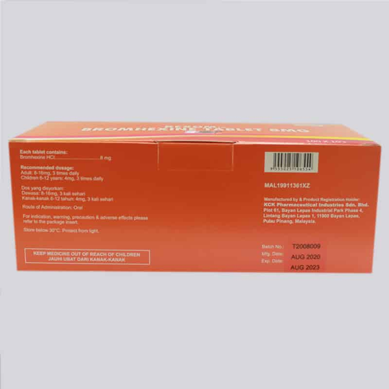 REXOM KCK BROMHEXINE TABLET 8MG 100 X 10(BOX) | Shopee Malaysia