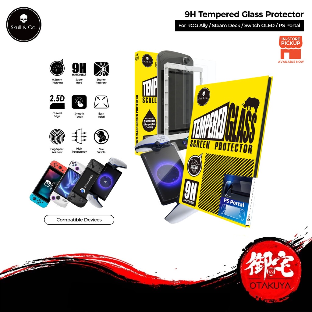 SKULL & CO Rhino Glass 9H Tempered Glass Screen Protector For Nintendo ...