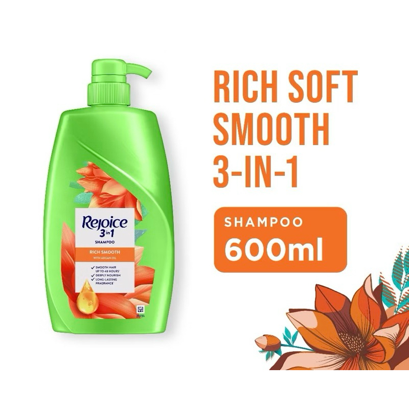 Rejoice Hair Shampoo 3in1 600ml | Shopee Malaysia