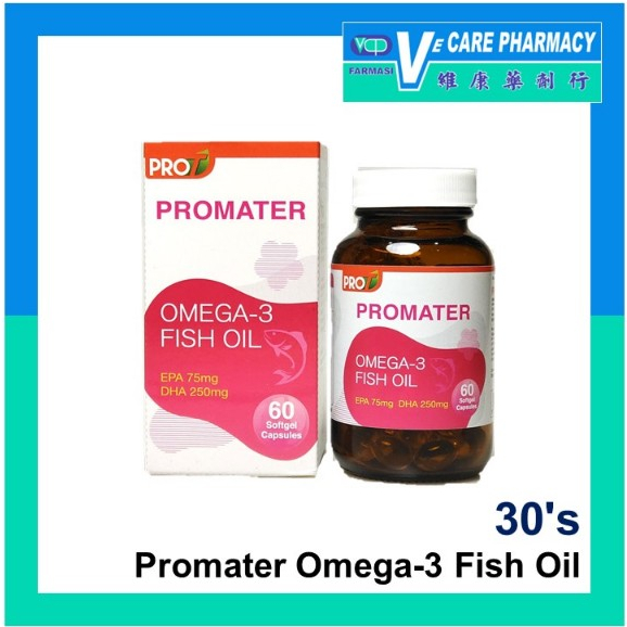 [Exp: 04/2027] Promater Omega-3 Fish Oil Softgel Capsules 30's | Shopee Malaysia