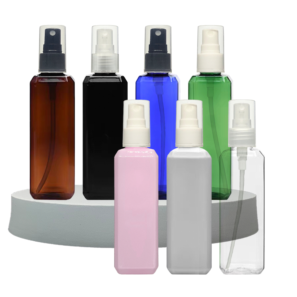 100ml SP02 20R Spray Mist Square PET Plastic Bottle | Shopee Malaysia