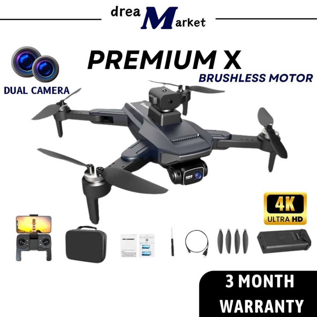 Rc Premium X Drone with HD Dual camera remote control dron brushless ...