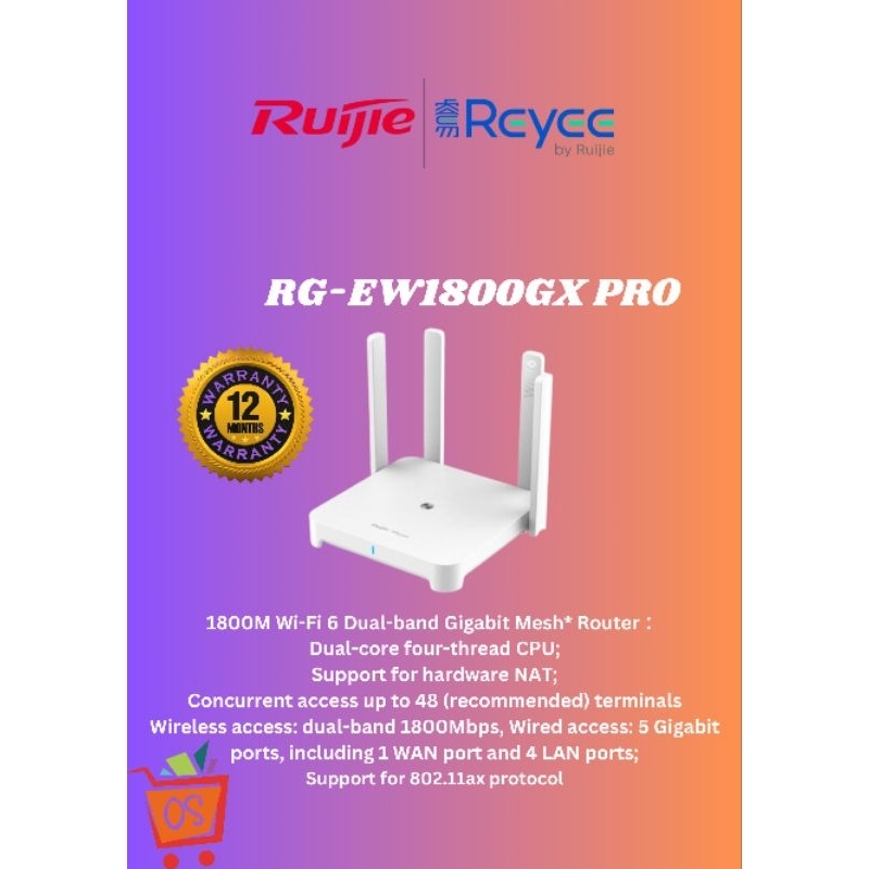 RUIJIE REYEE, RG-EW1800GX PRO, Reyee Home Wifi Router | Shopee Malaysia