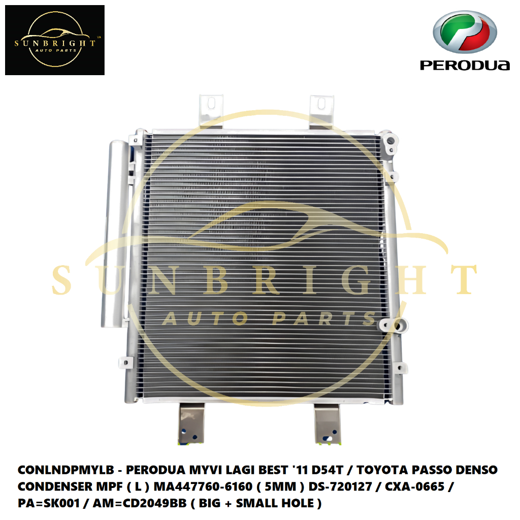 PERODUA MYVI LAGI BEST '11 D54T / TOYOTA PASSO DENSO CONDENSER MPF ( L ...