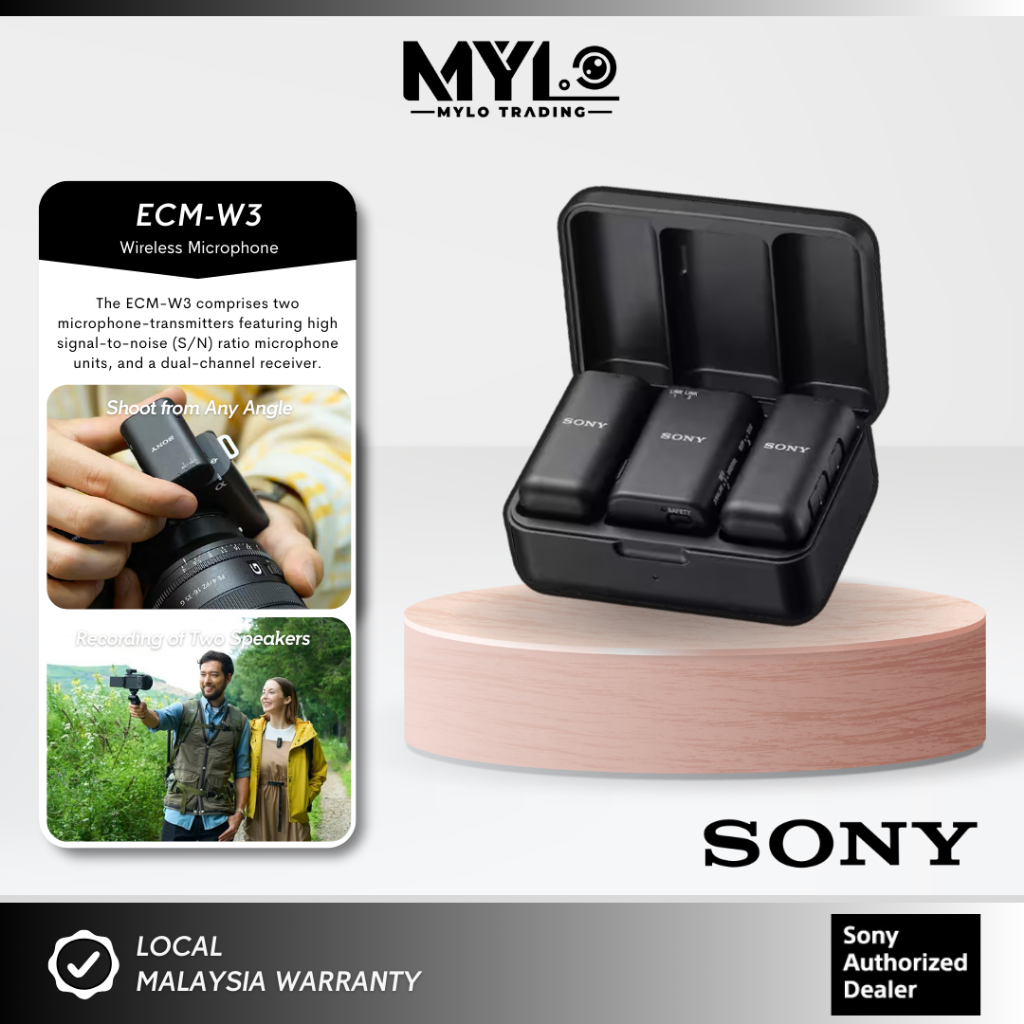 Sony ECM-W3 & ECM-W3S Dual Wireless Microphone System for Sony A7 IV | A7R V | A7C II | A7CR ...