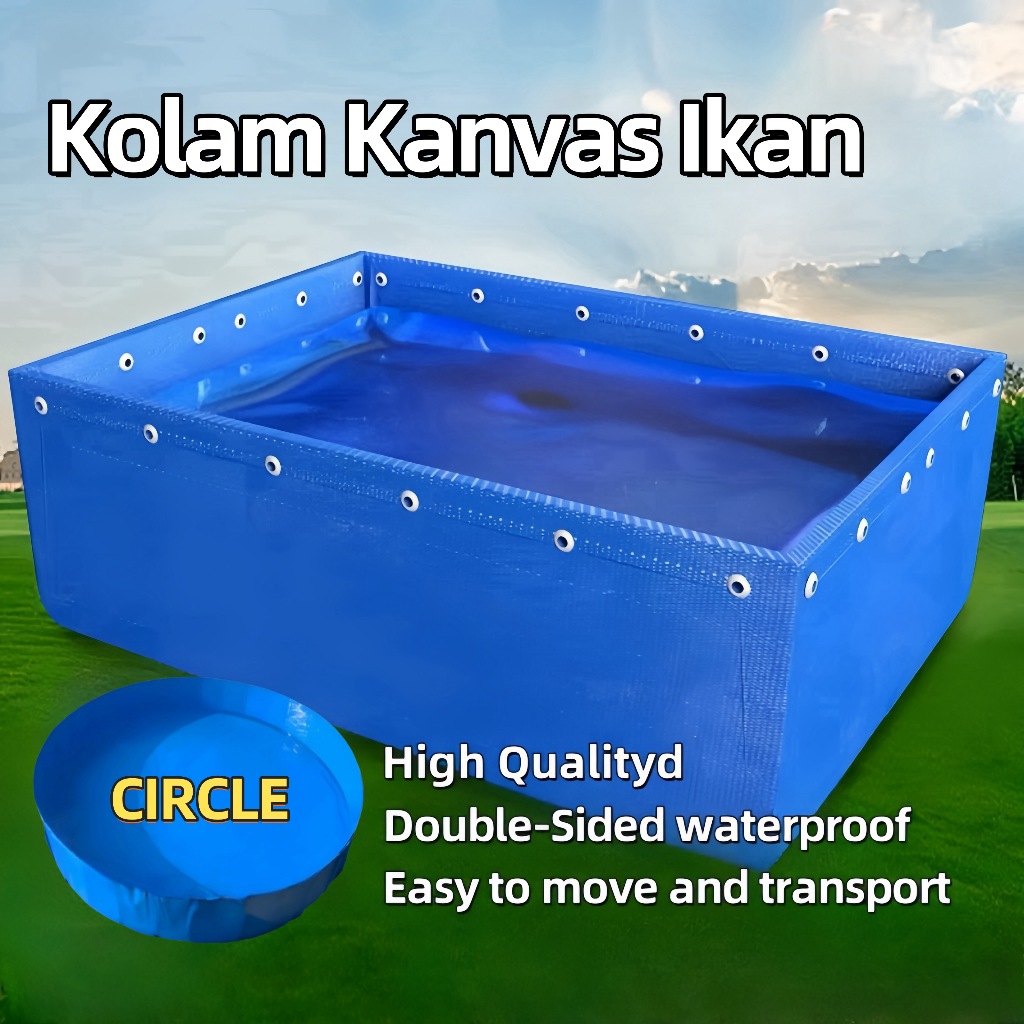 Canvas Fish Pond Kolam Kanvas Ikan Fish Tank Nylon Canvas Pool Aquarium ...