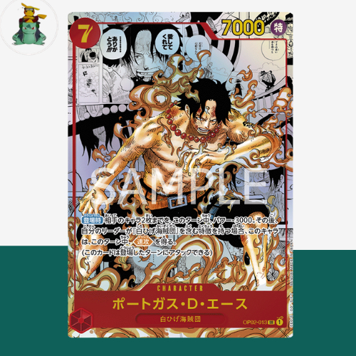 Manga Portgas D. Ace Op02 013 Tier Platinum OP02-013 SR One Piece Card game Tcg optcg | Shopee ...