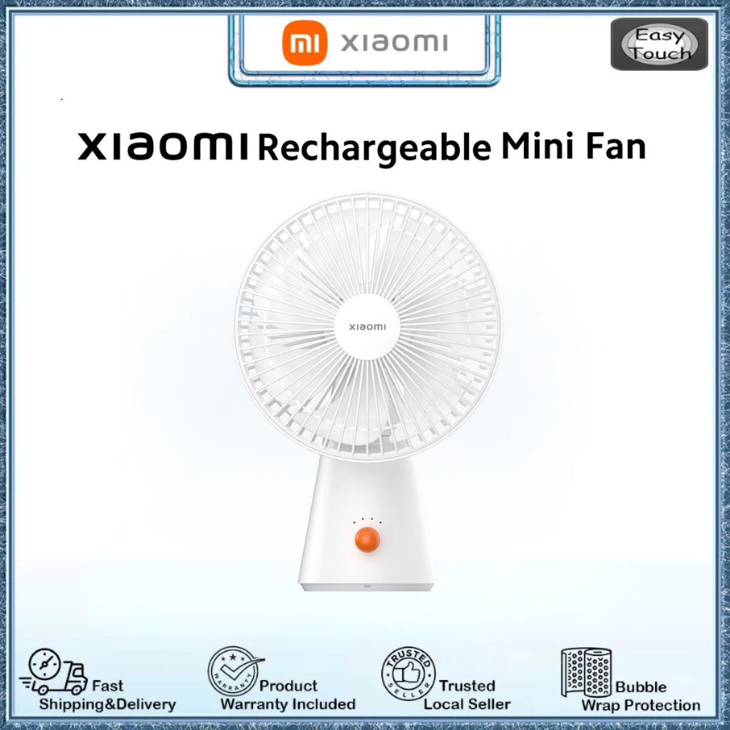 Xiaomi Rechargeable Mini Fan | Handheld + Desktop Fan | 18.5h Long ...