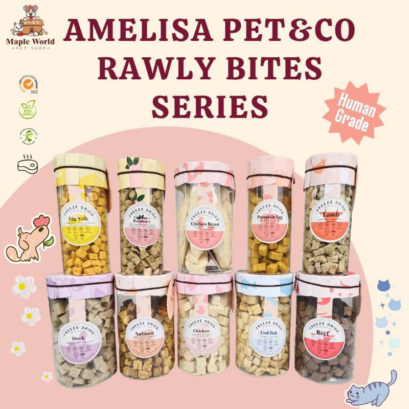 Amelisa Pet & Co. Rawly Bites Freeze Dried Pet Treats (Classic & Mini ...
