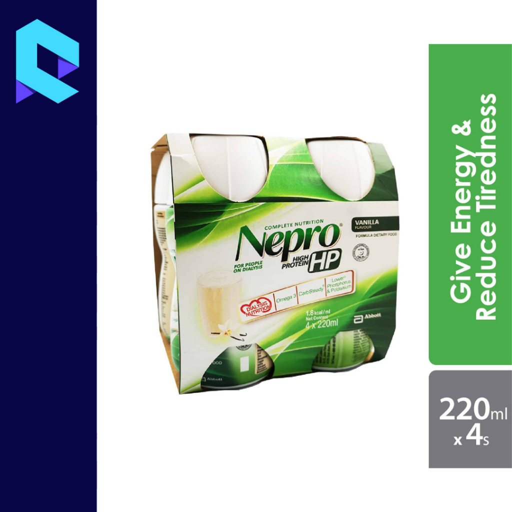 Nepro [Exp : 07/2025] HP Vanilla 220ml x 4 Bottles Abbott Nepro High ...