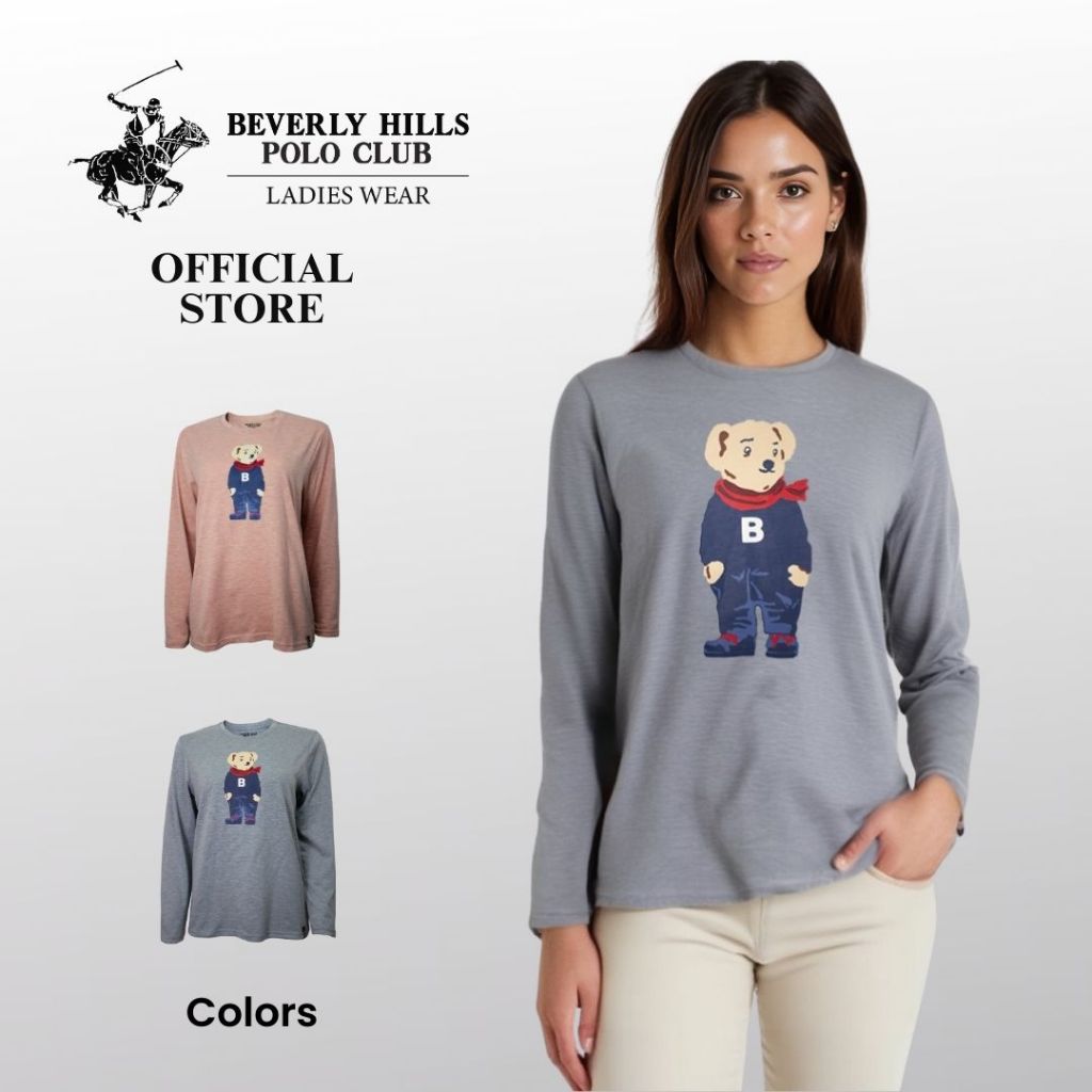 BHPC Women Polo Long Sleeve Shirt Bear Collection | Shopee Malaysia