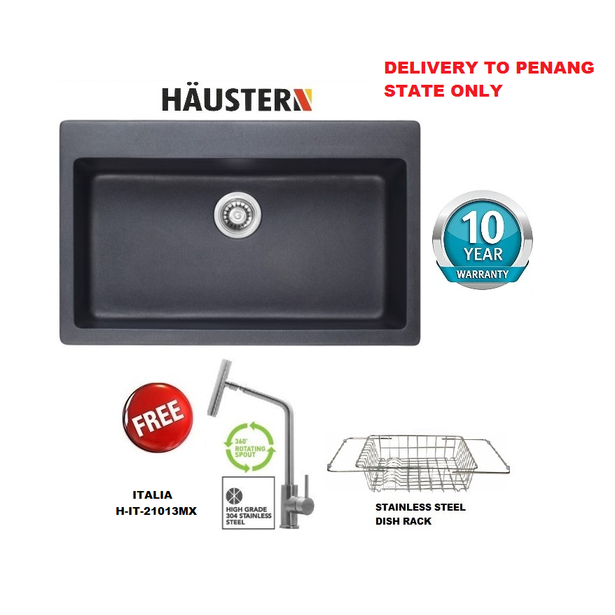 Haustern HT-Rico 613 B Granite Kitchen Sink Black (PENANG STATE ONLY ...