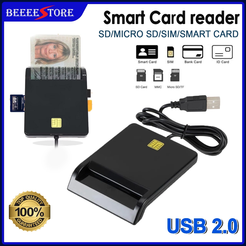 USB Smart Card Reader For Bank Card IC/ID EMV SD TF SIM MMC Card ...