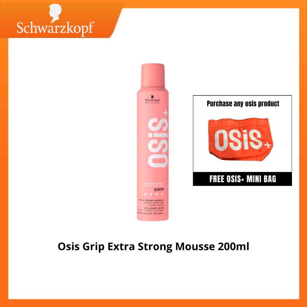 Schwarzkopf Professional Osis Grip Extra Strong Mousse 200ml | Shopee ...