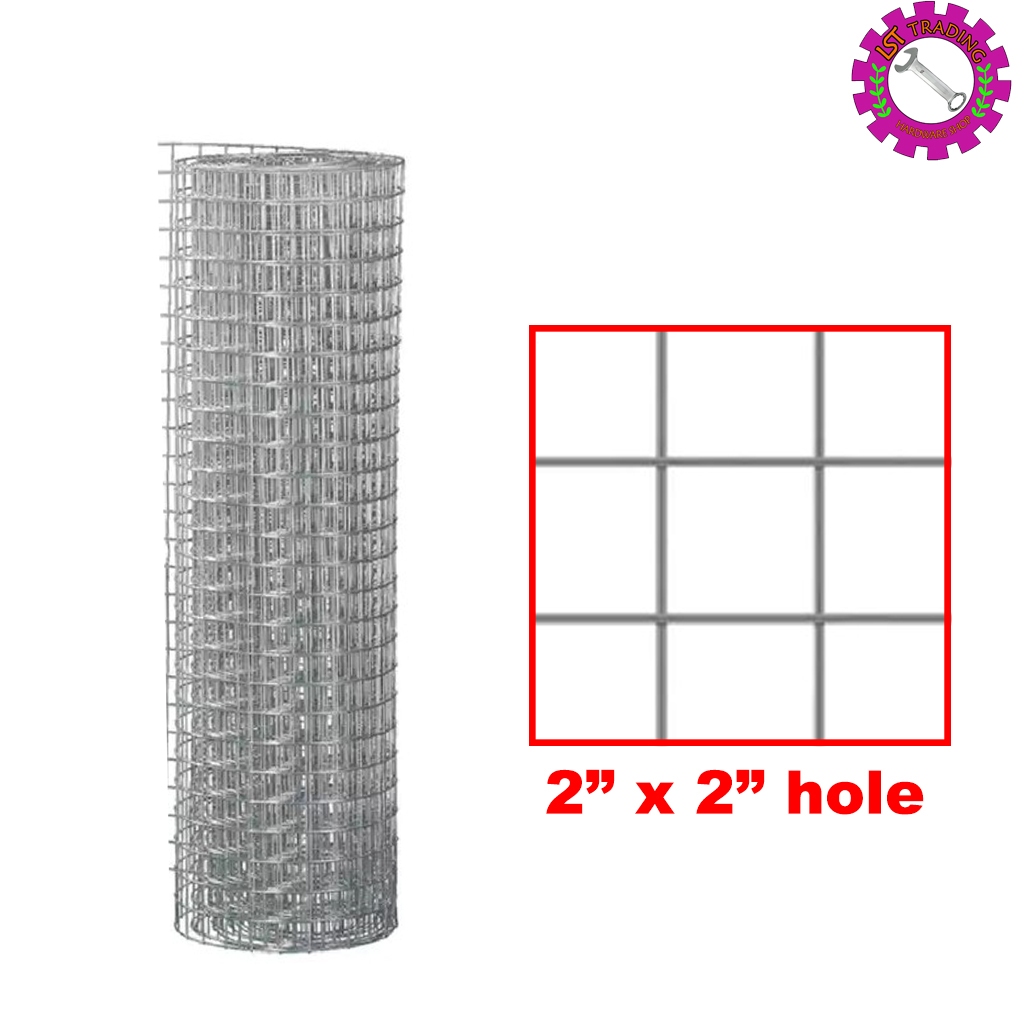 [READY STOCKS] GALVANISED WELDED MESH 15G 2" X 2" X 3 FEET WIDTH / WIRE ...