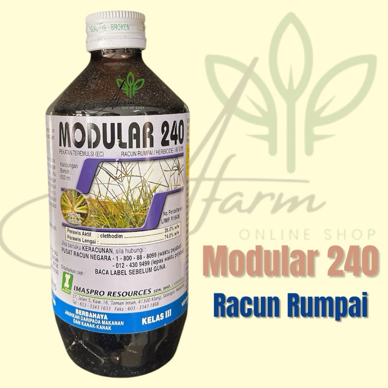 MODULAR 240 500ml/Racun Rumpai/clethodim/Racun Rumput sambau | Shopee ...