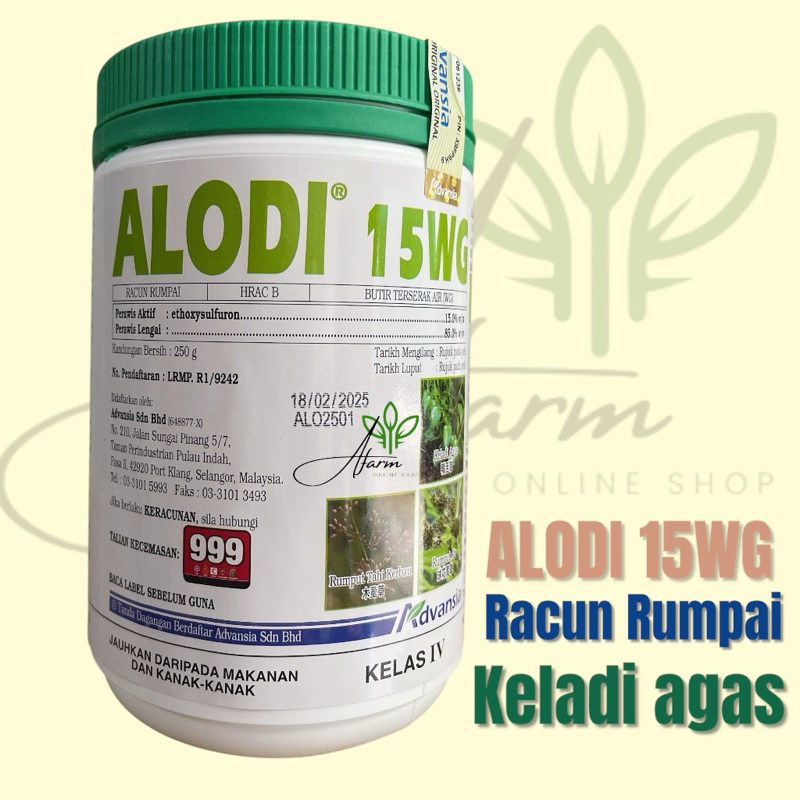 ALODI 15WG 250g Racun Rumpai/Ethoxysulfuron 15%/Keladi agas | Shopee ...