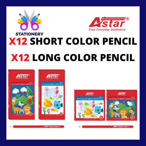 ASTAR Student Colour Color Pencil 12 / Colouring Pencil / Pensil Warna ...
