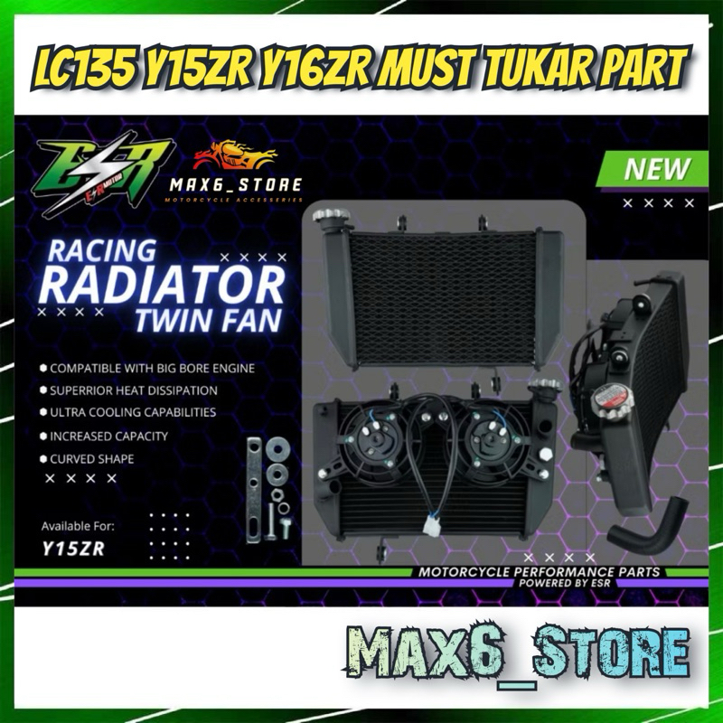ESR RADIATOR Y15ZR / LC135 / Y16ZR / NVX / ESR MOTOR RADIATOR SINGLE ...