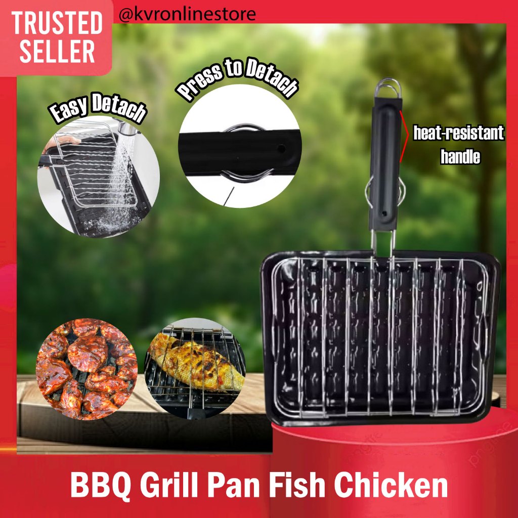 Portable BBQ Grill Pan with Tray Style Japanese Fish Chicken /BBQ ...