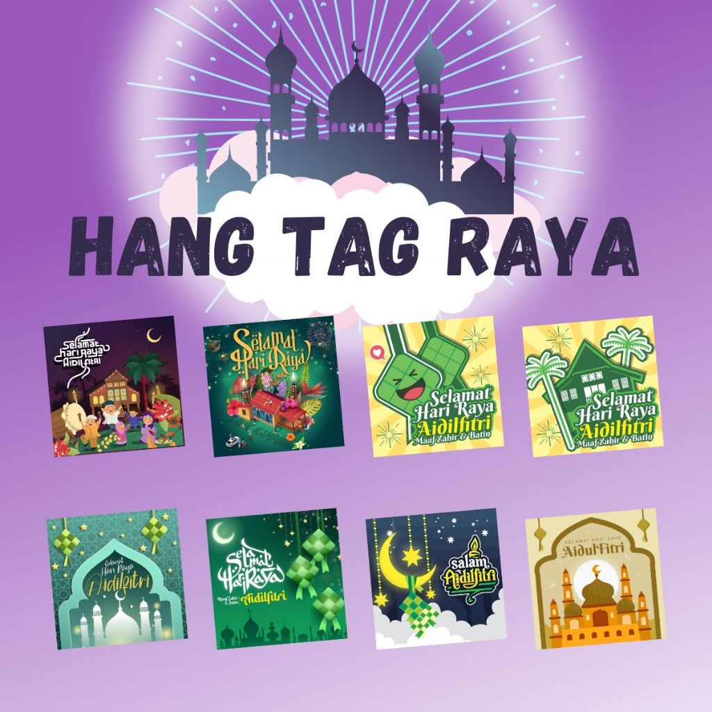 Hang Tag Raya - Untuk Hamper, Gift, Kad Raya / Hiasan Gantung Raya ...