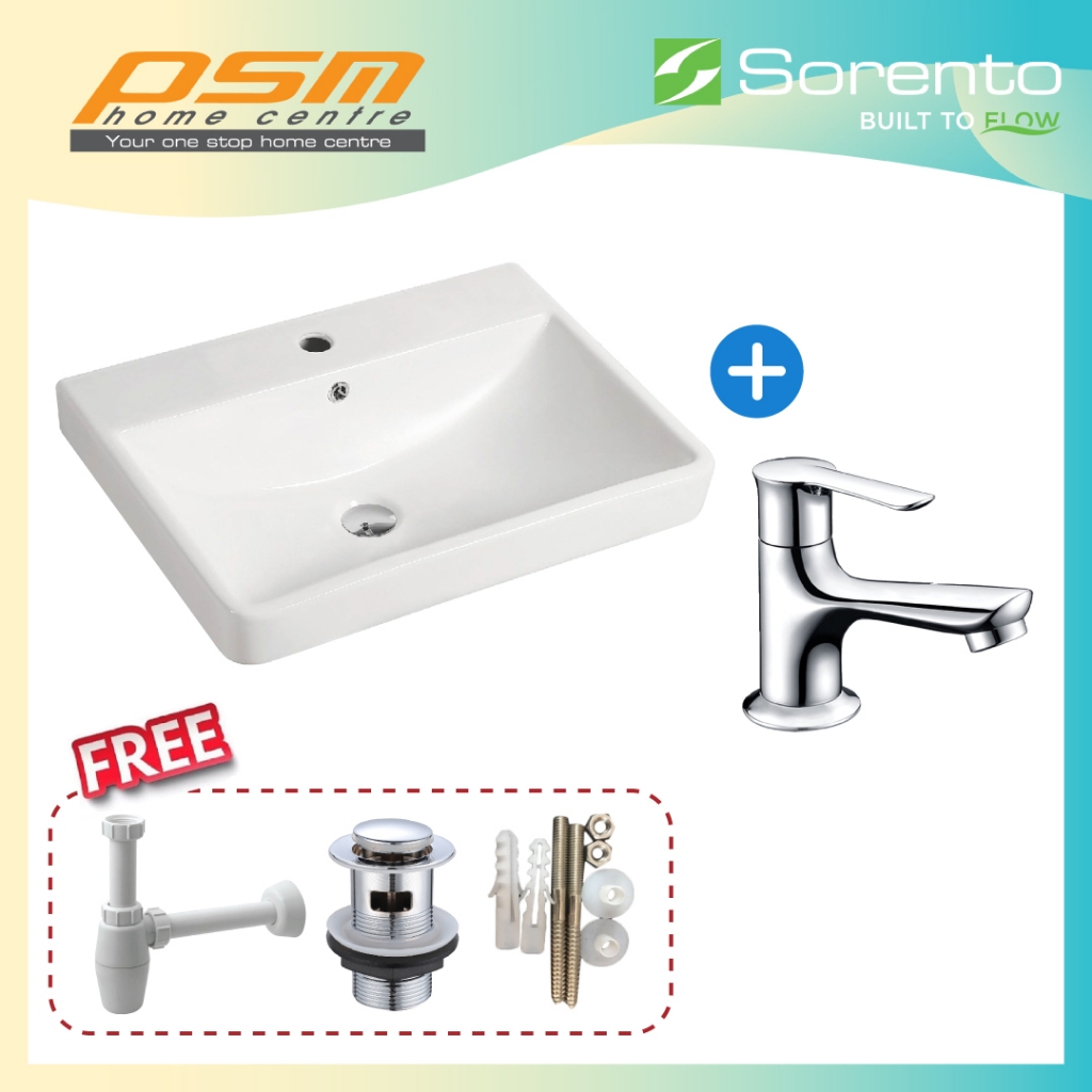 Sorento White Ceramic Material Bathroom Wall Hung Basin SRTWB888-A ...