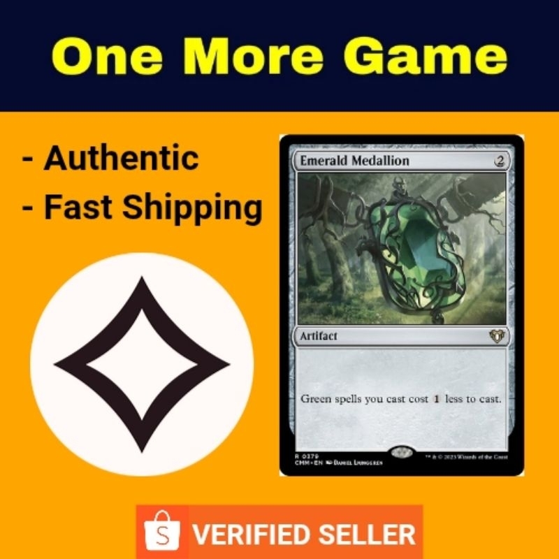 MTG Emerald Medallion | Magic The Gathering | Colorless Only | Shopee ...