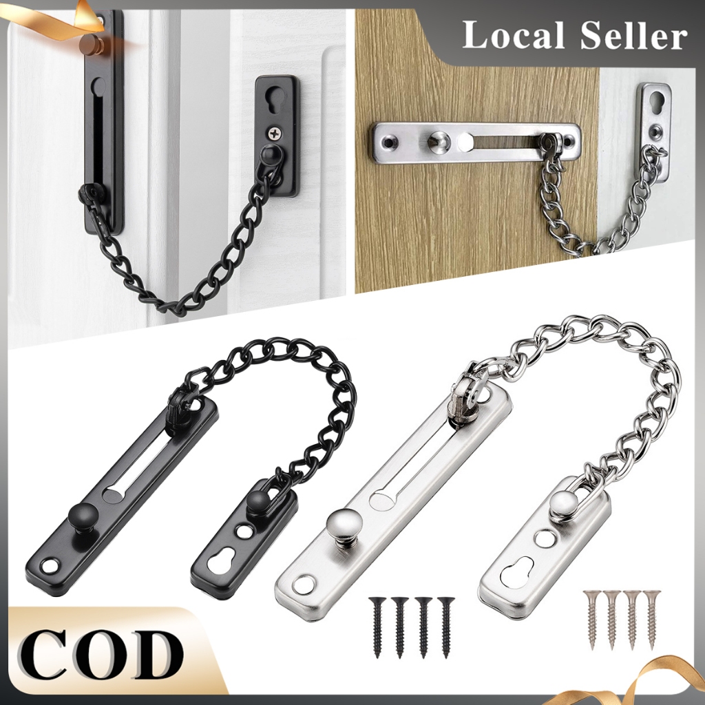 304 Stainless Stee With Anti Theft Chain Spring Lock Hardware Door Lock ...