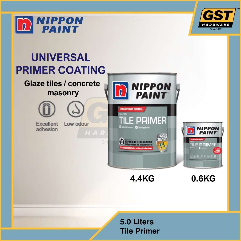 5L Nippon Paint Tile Primer Two Component Water Thinned Epoxy Primer ...