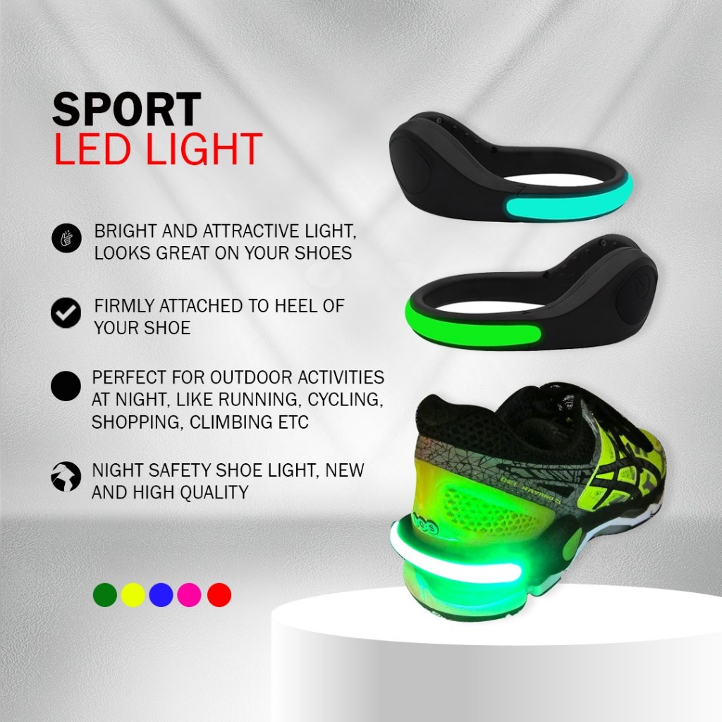 Outdoor Night Running And Cycling Glowing Reflectors Luminous Shoe Clip ...