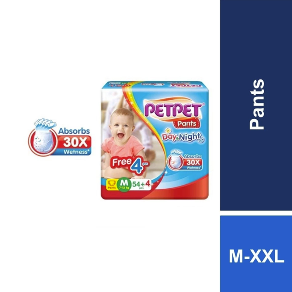 PETPET Day&Night Pants Super Jumbo Pack - M54/L44/XL38/XXL30 (1 Pack ...