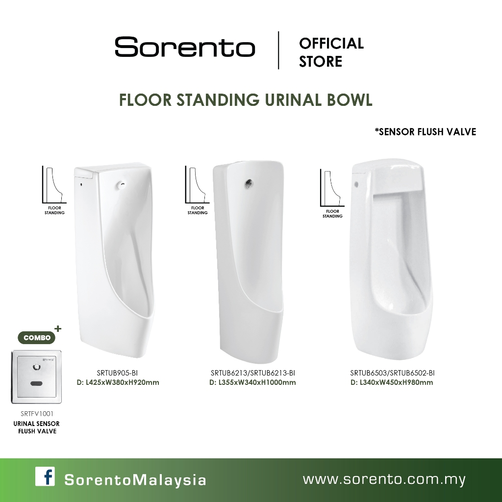 [SORENTO floor type URINAL BOWL SET]SRTUB6213 Back inlet flushing ...